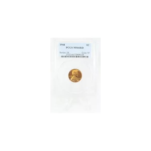 1944-P PCGS MS66RD リンカーン ウィート セント ビジネス ストライキ 1C