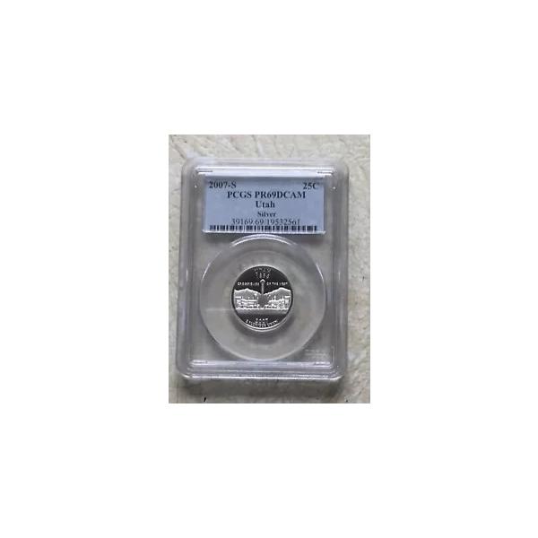 2007 S 25C シルバー ユタ州クォーター PR69 PCGS コイン