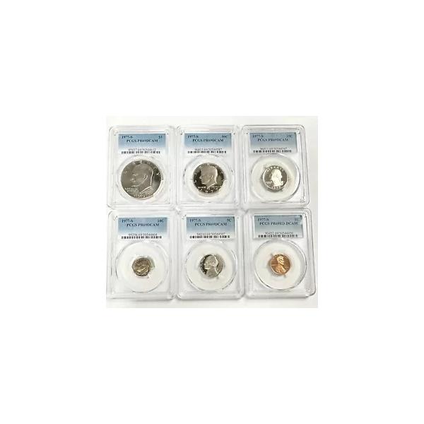1977 S プルーフ セット PCGS グレード PR 69 ディープ カメオ コンプリート 未流通 6 コイン ロット