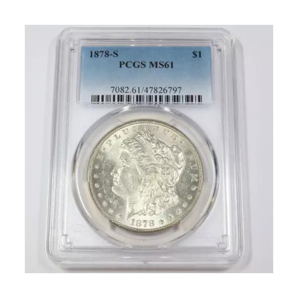 1878 S PCGS MS61 |モルガン ドル銀貨 - 1 米国ドル コイン #44729A