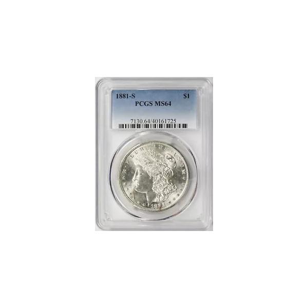 1881-S $1 モルガン ドル PCGS MS64