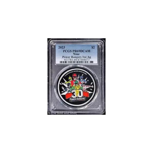 2023 $2 ニウエ 1 オンス シルバー プルーフ パワーレンジャー 30 周年記念 PCGS PR 69 DCAM