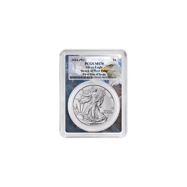 2024 (W) $1 アメリカン シルバー イーグル PCGS MS70 FDOI イーグル フレーム