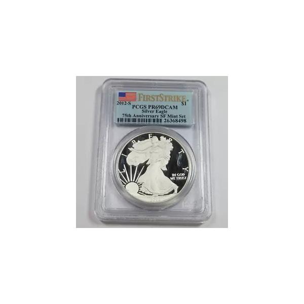 2012 S PCGS PR69 DCAM - 1 オンス シルバー アメリカン イーグル - SAE US $1 コイン #47253A
