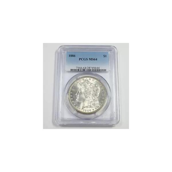 1886 P PCGS MS64 - モルガン ドル銀貨 1 米国コイン #50652B