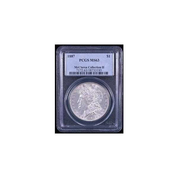 1887 モーガン シルバー ダラー - PCGS MS63 - マクラーレン コレクション II - PB10