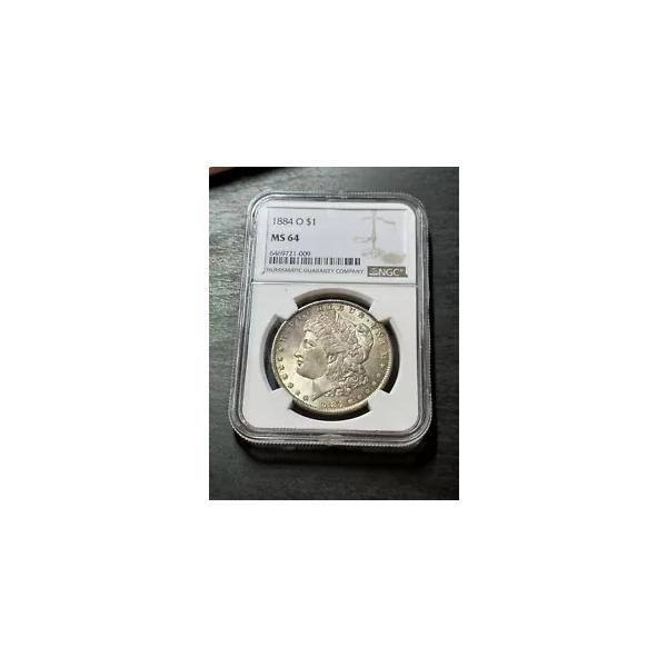 1884 O モーガン シルバー ダラー BU 未流通 NGC MS64 コイン (Slab2405)