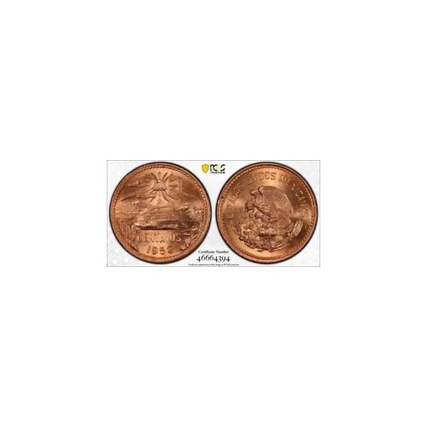 1953Mo メキシコ 20 センタボス PCGS MS65RD