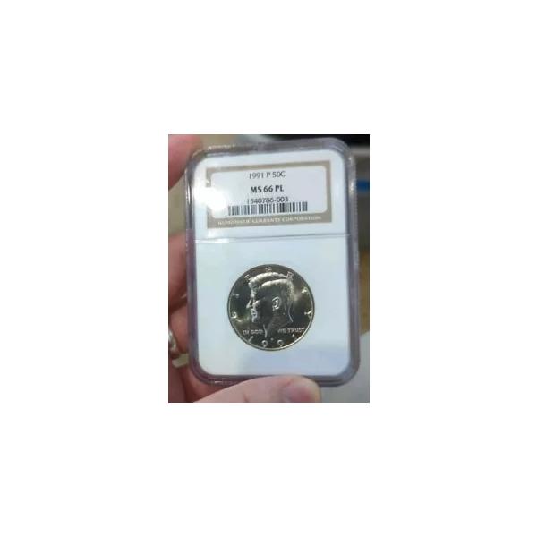 1991-P ケネディ ハーフダラー NGC MS-66 PL レア プルーフ状 UNC コイン