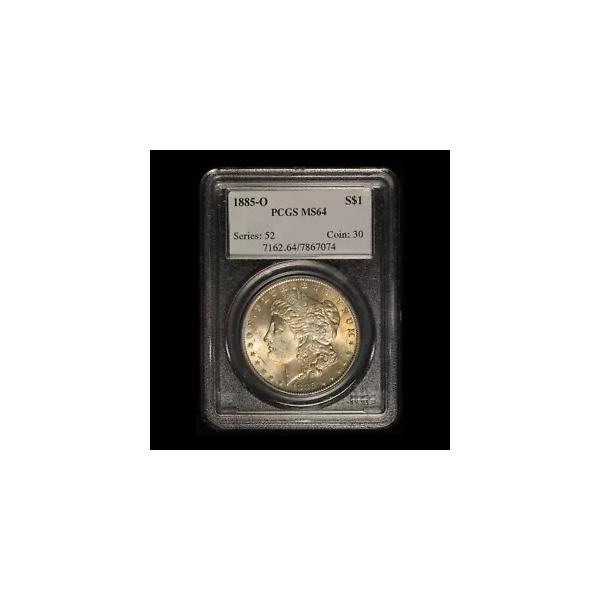 1885-O $1 モルガン シルバー ダラー PCGS MS64 - 送料無料 米国