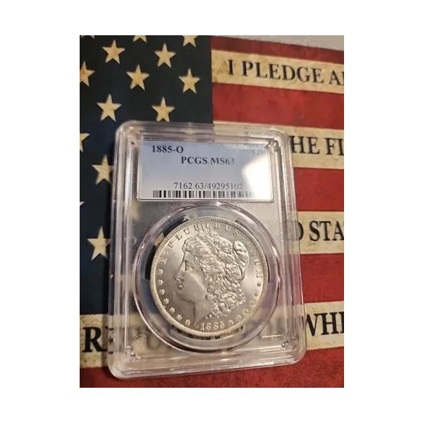 1885 O PCGS MS63 シルバー モルガン ドル 7162.63/49295102