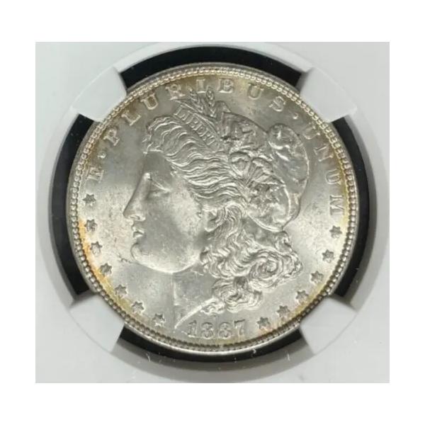 1887 モーガン シルバー ドル ~NGC MS 64 ~美しいコイン~#61-009