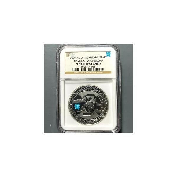 2009 ピーフォート S5PND G.英国オリンピック シルバー コイン NGC PF69 UCAM ASW=1.6821(65150)