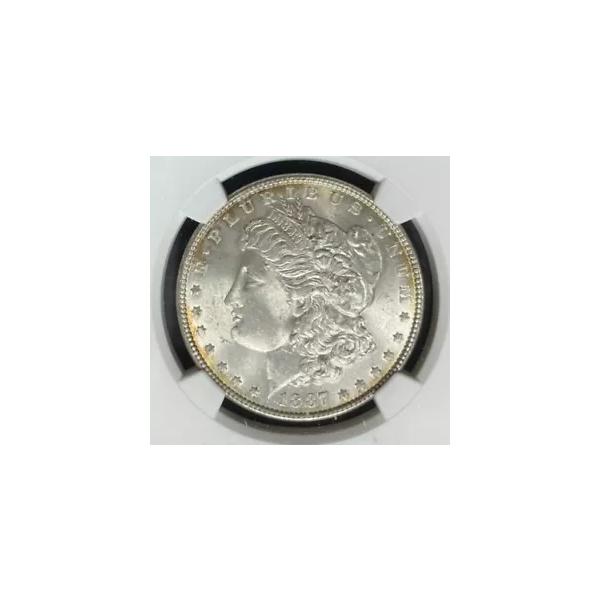 1887 モーガン シルバー ドル ~NGC MS 64 ~美しいコイン~#61-009