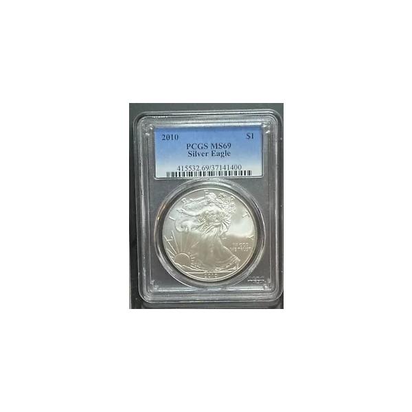 2010 $1 アメリカン シルバー イーグル MS69 PCGS 新品