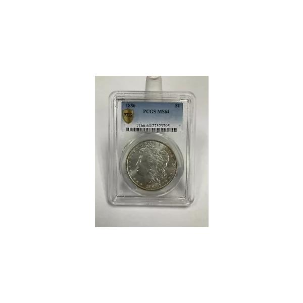 1886-P MS64 モーガン $1 PCGS シールド