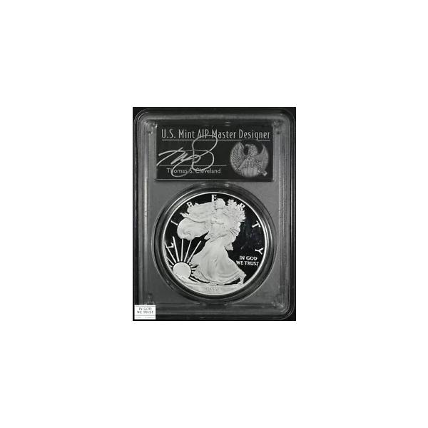 2019 W プルーフ アメリカン シルバー イーグル $1 クリーブランド 初日署名 PCGS PR 70 DCAM