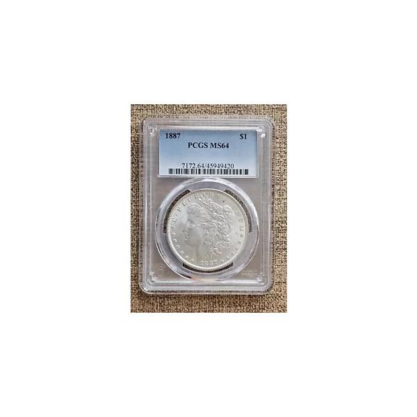 1887 P モルガン シルバー ダラー PCGS MS-64