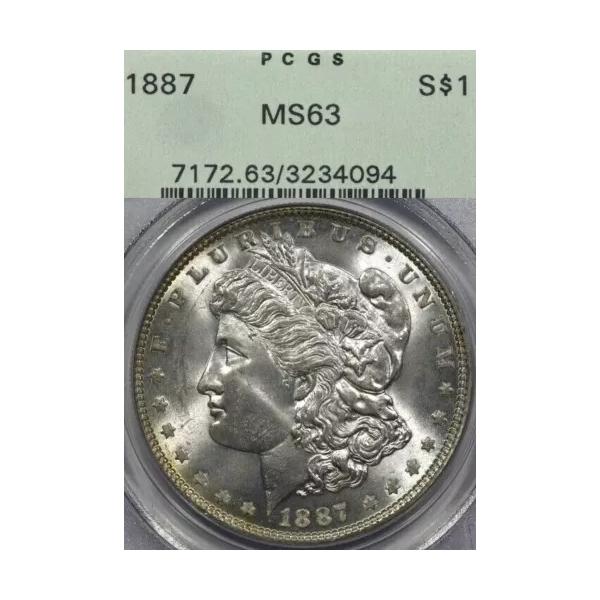 1887年 $1 PCGS MS63 OGH モーガン銀貨