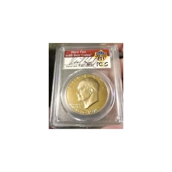 1976 S PCGS PR69 DCAM タイプ 1 アイゼンハワー ドル * PCGS 創設者による * 直筆サイン入り