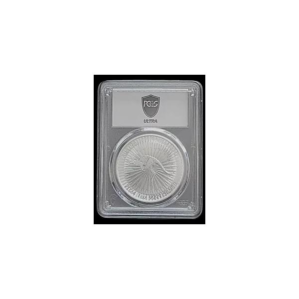 値下げ: 2024-P125 $1 シルバー オーストラリア カンガルー PCGS MS70 シルバー ラベル