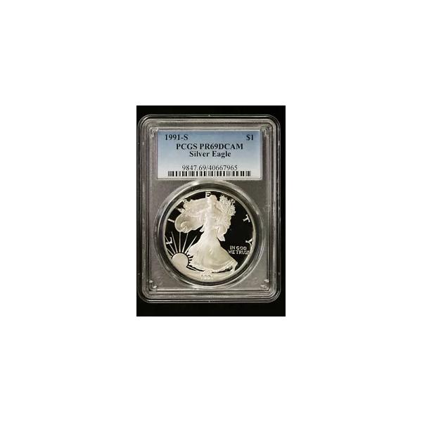 1991 S プルーフ シルバー イーグル PCGS PR 69 DCAM