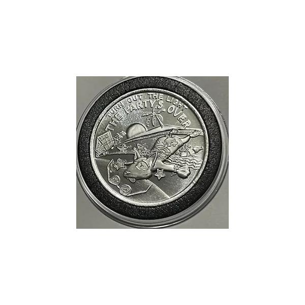 Party's Over Spuds マッケンジー バド ライト ドッグ コイン 1 トロイオンス .999 ファイン シルバー ラウンド