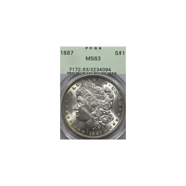 1887年 $1 PCGS MS63 OGH モーガン銀貨