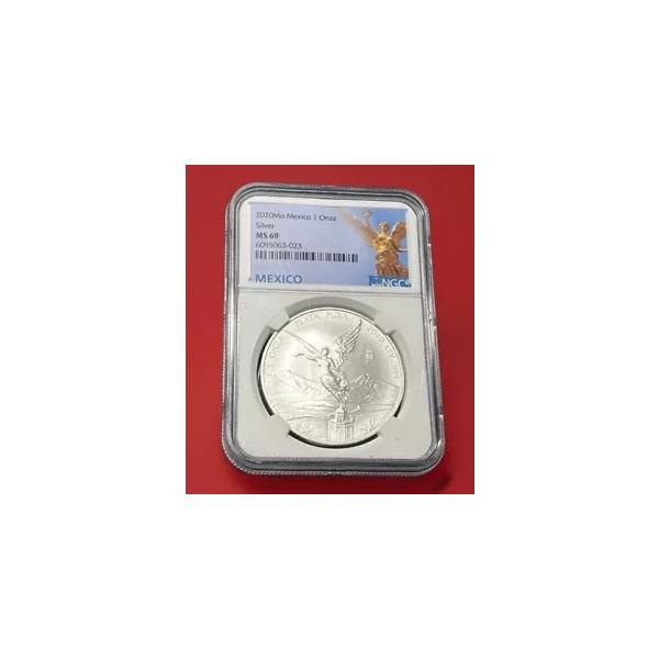 2020-MO メキシコ リベルタード 1 オンザ オズ.999 純銀貨 NGC MS69