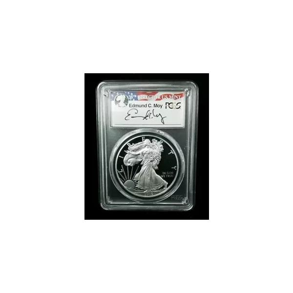 2016-W $1 PCGS PR70DCAM FIRST STRIKE シルバー イーグル 30th Ann。エドモンド・モイ #2315