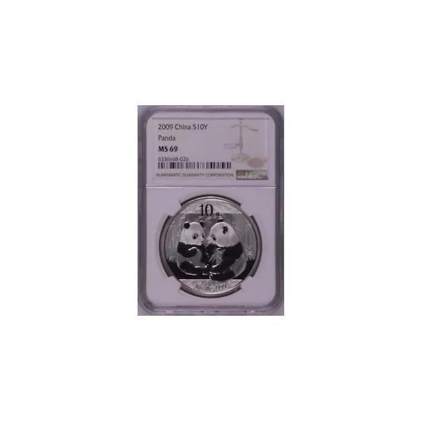 NGC MS69 2009 チャイナ パンダ 1 オンス銀貨