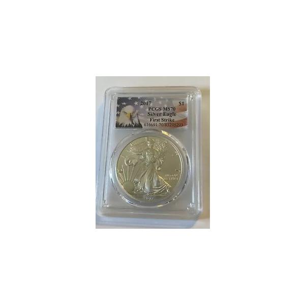 2017 PCGS MS70 シルバー イーグル ファースト ストライク イーグル ホルダー