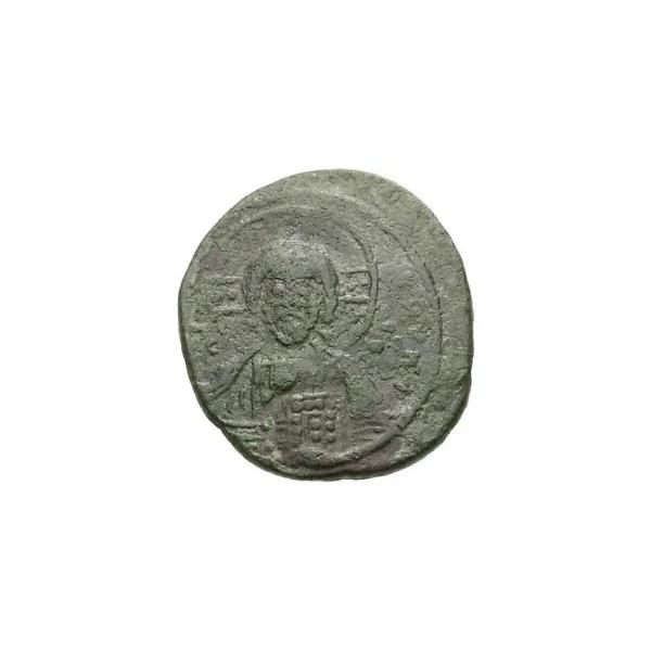 本物の匿名。クラスA3 A Follis / キリストの肖像ローマコイン