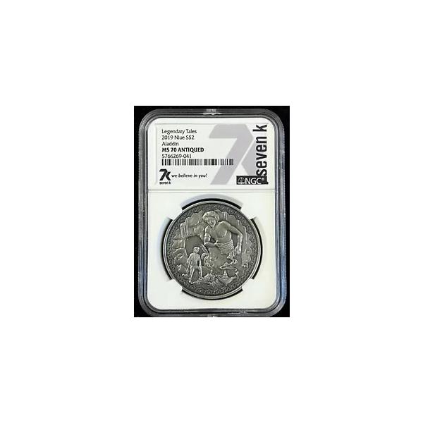 2019 ニウエ $2 アラジン NGC MS70 1oz シルバー 999