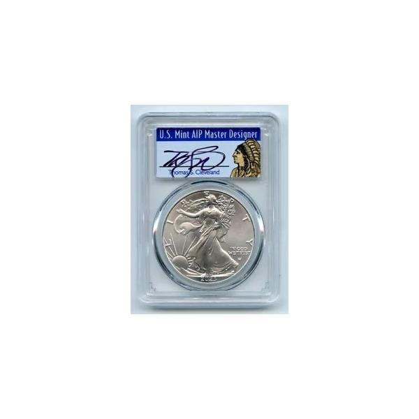 2023 $1 アメリカン シルバー イーグル 1オンス PCGS MS70 FS 1/500 トーマス クリーブランド ネイティブ