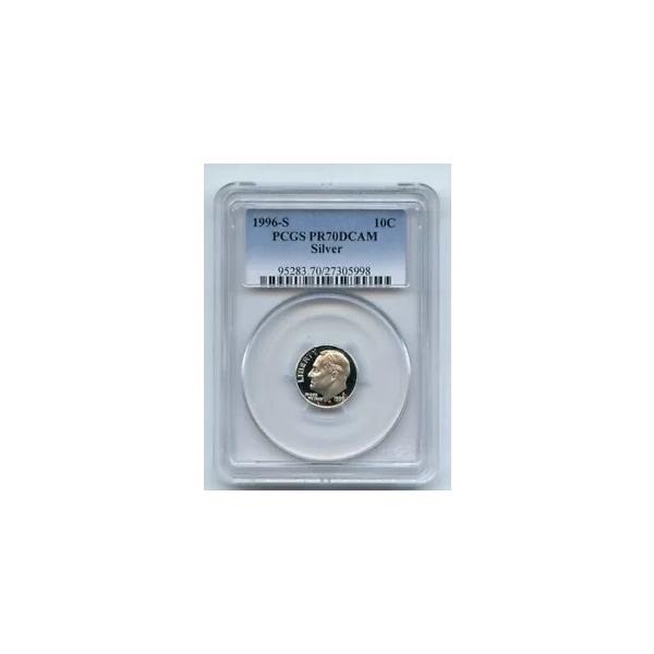 1996 S 10C シルバー ルーズベルト ダイム プルーフ PCGS PR70DCAM