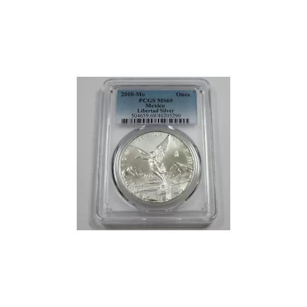 2010 Mo PCGS MS69 - メキシコ - 1 オンス シルバー リベルタ オンザ #46569A