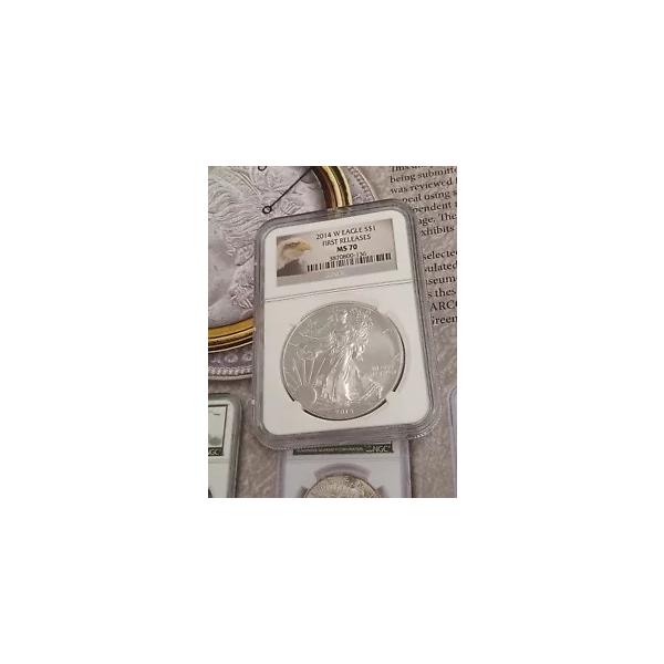 2014 W $1 アメリカン シルバー イーグル NGC MS70 ファースト リリース TP-4050