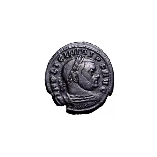 MS QUALITY リキニウス I. Billon nummus、AD 314 〜 315。ローマ。 COA付きSol RS A-F Xコイン