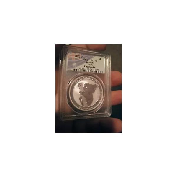 2020-P 1 オンス オーストラリア コアラ ファースト ストライク $1 PCGS グレード MS70