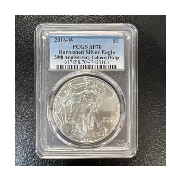 2016-W 30周年SP70 バーニッシュシルバー イーグル PCGS ブルーラベル