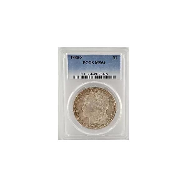 1880-S モーガン シルバー ダラー PCGS MS64 |自然なトーン