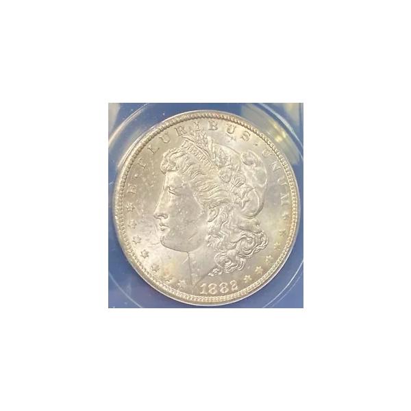 1882 CC $1 モーガン シルバー ドル コイン ANACS MS 63 ((予約なし))