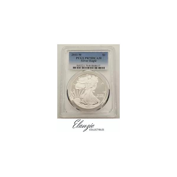 2011-W プルーフ アメリカン シルバー イーグル PCGS PR70 DCAM