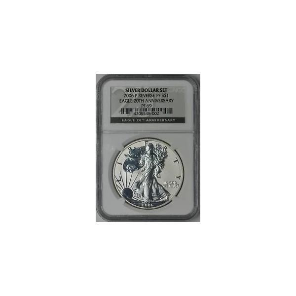 2006-P アメリカン シルバー イーグル NGC リバース PF69 20 周年記念 ?COINGIANTS?