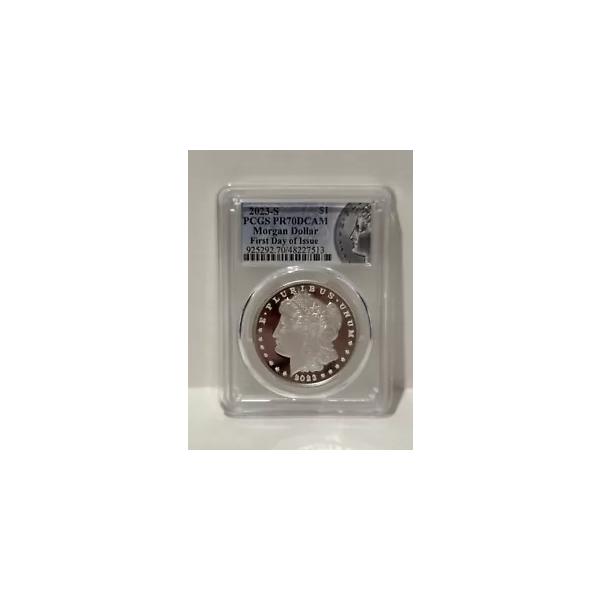 2023 S US モルガン シルバー ダラー プルーフ $1 PCGS PR70 DCAM 初日発行