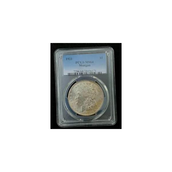 1921 モーガン シルバー ダラー 1 ドル硬貨 - PCGS MS64