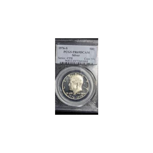 1976-S シルバー プルーフ ケネディ 50c ハーフダラー コイン PCGS PF 69 DCAM 72661664