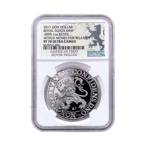 2017 ライオン ダラー 1 オンス シルバー プルーフ NGC PF70UC マネー フェアがワールド マネー フェアをリリース