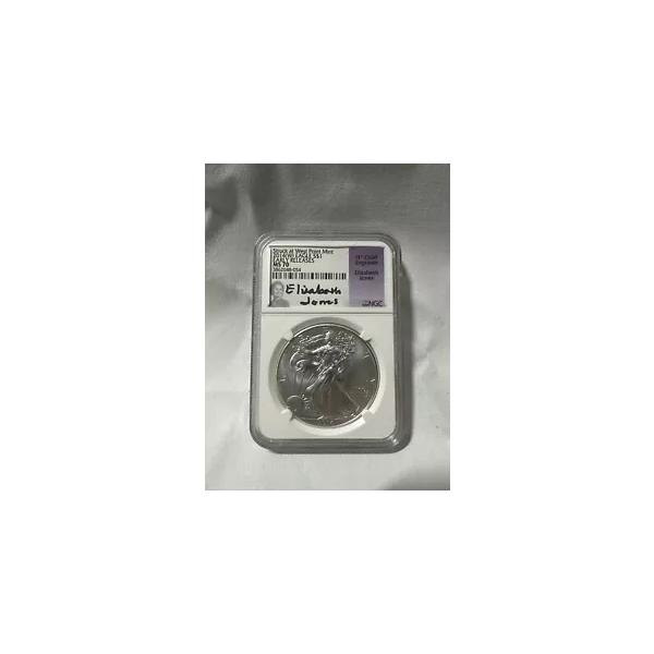2014(W) シルバー イーグルがウェスト ポイントでストラッキング ミント アーリー リリース NGC MS70 リズ ジョーンズ